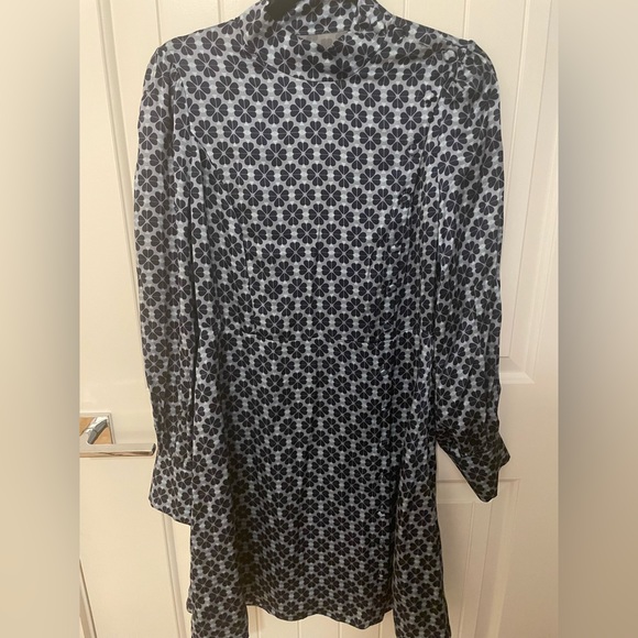 kate spade | Dresses | Bnwot Kate Spade Silk Dress In Storm Cloud ...